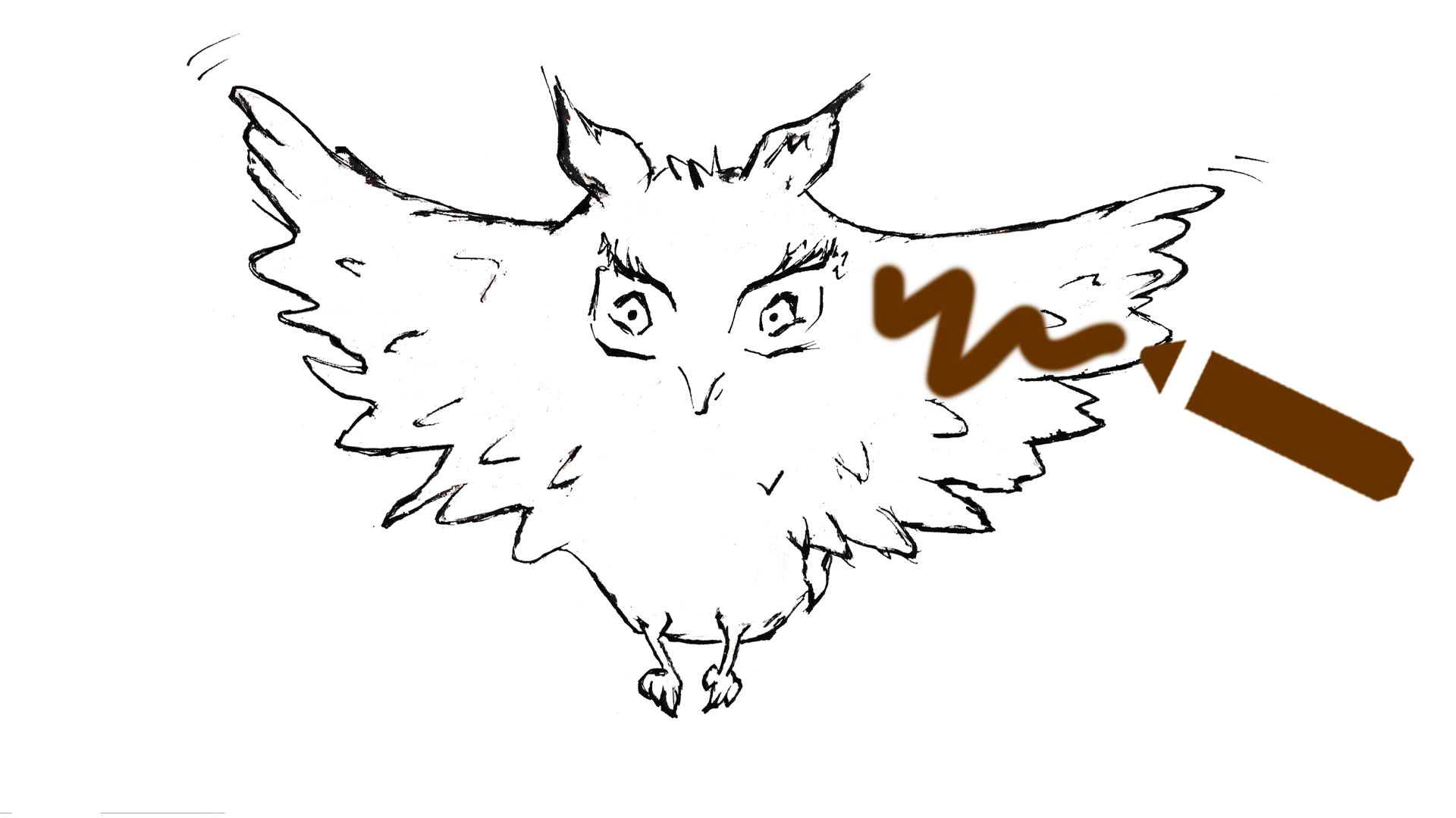 Owl Colouring page - Cyw