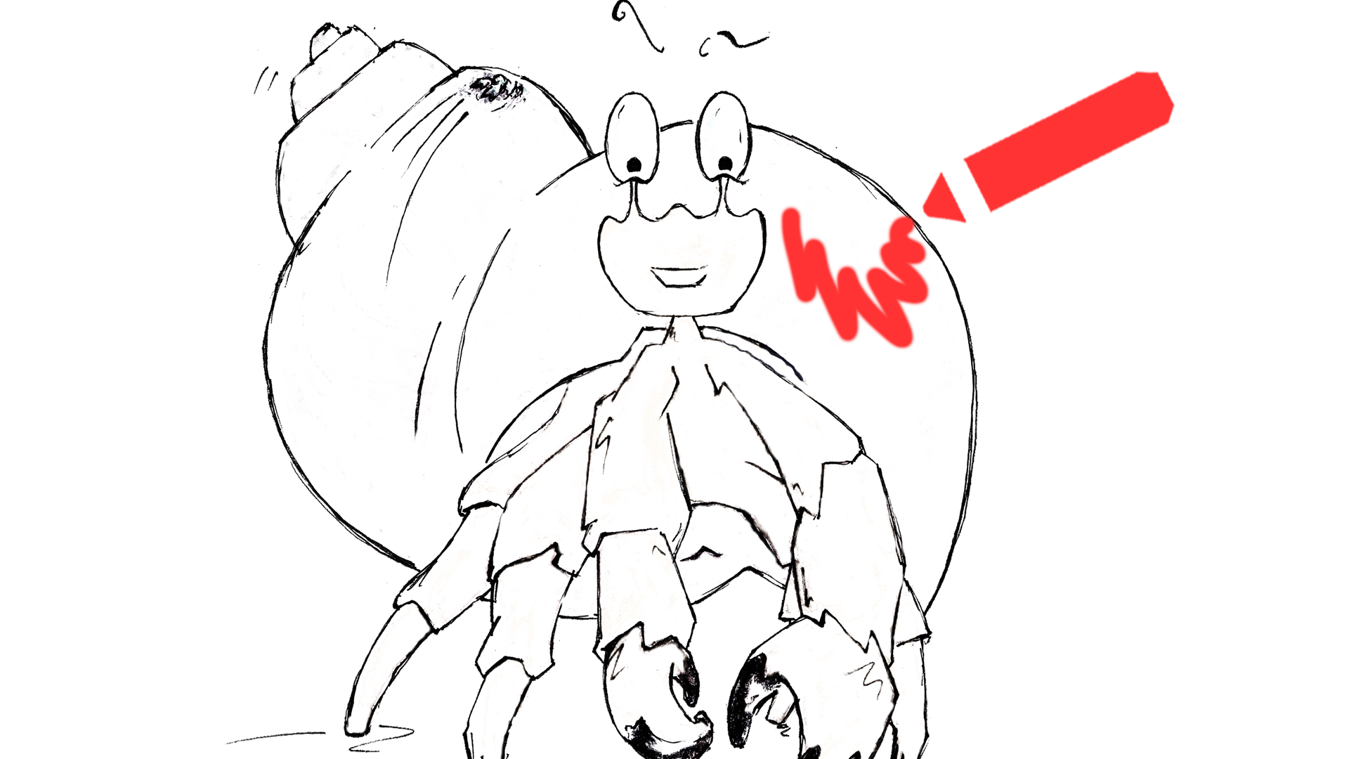 Cranc colouring page - Cyw